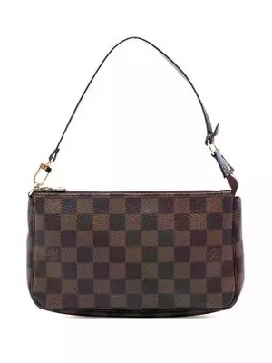LOUIS VUITTON 2009 Damier Ebene Pochette Accessoires Shoulder Bag - Brown
