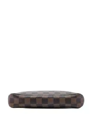 LOUIS VUITTON 2009 Damier Ebene Pochette Accessories Shoulder Bag - Brown