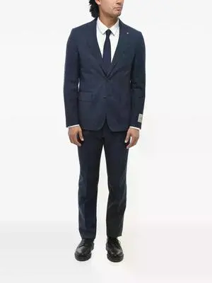 Corneliani Checked Single-breasted Suit - Grey