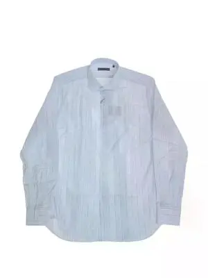 Corneliani Striped French-collar Shirt - Blue