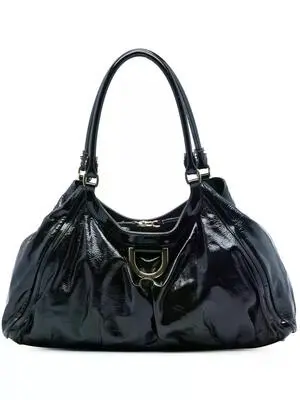 Gucci 2016-2026 Patent Abbey D Ring Shoulder Bag - Black