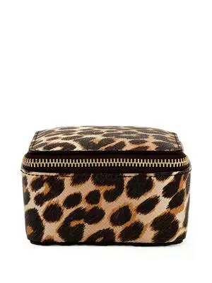 Smythson Panama Leopard-print Trinket Case - Neutrals