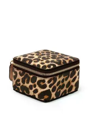 Smythson Panama Leopard-print Trinket Case