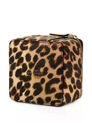 Smythson Panama Leopard-print Trinket Case
