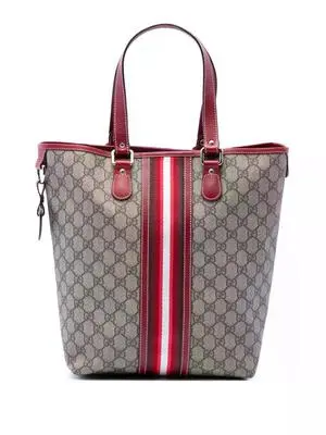 Gucci 2016-2026 Gg Supreme Web Tote Bag - Neutrals