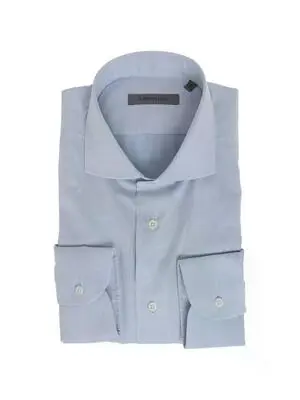 Corneliani French-collar Poplin Shirt - Blue