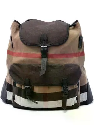Burberry 2000-2017 Mega Check Canvas Korbin Backpack - Brown