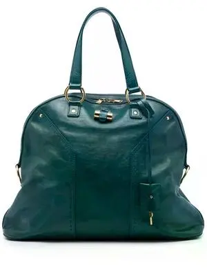 Saint Laurent 20th Century Large Leather Muse Handbag - Blue