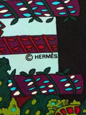 Hermès 1990-2010 Le Paradis Du Roy Silk Scarf 90 Scarves - Green