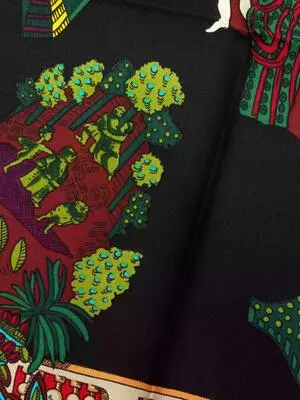 Hermès 1990-2010 Le Paradis Du Roy Silk Scarf 90 Scarves - Green