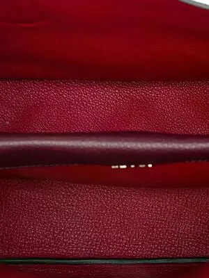 Prada Vitello Daino Double Handle Tote Satchel - Red