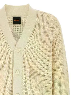 BOSS Honeycomb Knit V-neck Cardigan