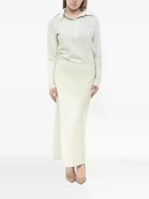 SUPER BLOND A-line Side-slit Maxi Skirt