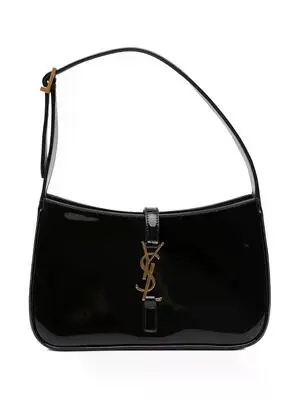 Saint Laurent 2022 Mini Patent Le 5 A 7 Shoulder Bag - Black