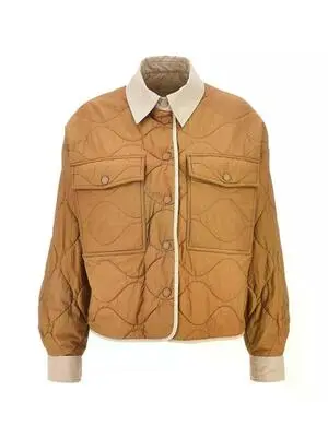 Max Mara Reversible Water-repellent Canvas Padded Jacket Sand - Brown