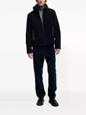 Aspesi Hooded Wool Zip-up Jacket