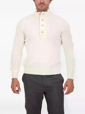 GRAN SASSO Button-fastening Sweater - White