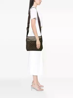 LOUIS VUITTON 2008 Damier Ebene Naviglio Crossbody Bag - Brown