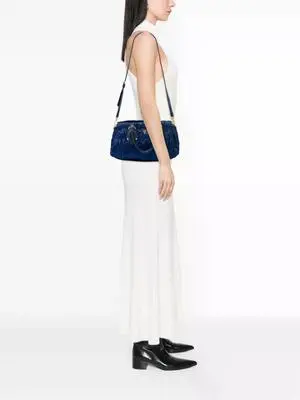 Prada 2010-2026 Tessuto Gaufre Satchel - Blue