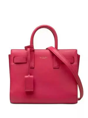 Saint Laurent 2014 Nano Leather Sac De Jour Satchel - Pink