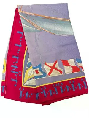 Hermès 1980-2010 En Course Silk Scarf 90 Scarves - Multicolour