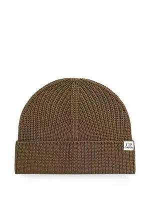 C.P. COMPANY Ribbed-knit Beanie Hat - Brown