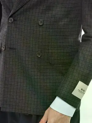 Corneliani Double-breasted Checked Blazer