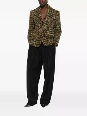 Saint Laurent Long-sleeve Buttoned Blazer - Green