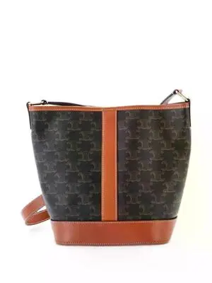Celine Triomphe Coated Canvas Small Bucket Bag