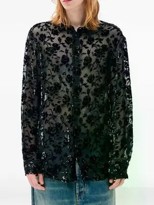 ANN DEMEULEMEESTER Andre Floral-devoré Shirt