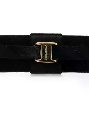 FERRAGAMO Logo Plaque Satin Hair Clip