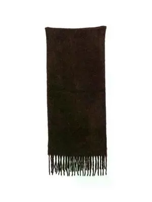GOLDEN GOOSE Fringed-edge Scarf - Brown
