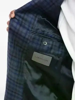 Corneliani Gate Checked Single-breasted Blazer