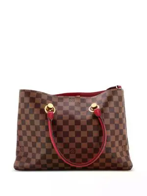 LOUIS VUITTON Riverside Handbag Damier Leather Tote - Brown