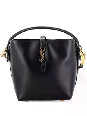 Saint Laurent Le 37 Leather Mini Bucket Bag - Black