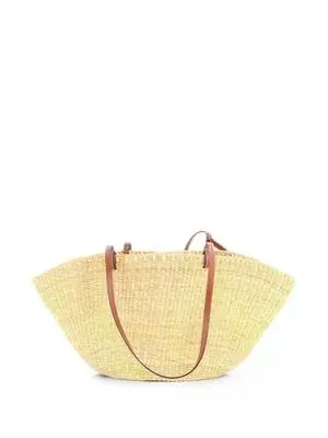 Loewe Shell Basket Bag Woven Raffia Small Shoulder Bag