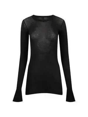 Rick Owens Ribbed Long-sleeve T-shirt - Black