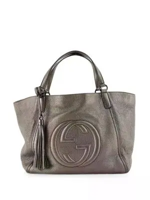 Gucci Soho Leather Medium Shoulder Bag - Grey