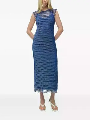 Simkhai Faylen Open-weave Midi Dress