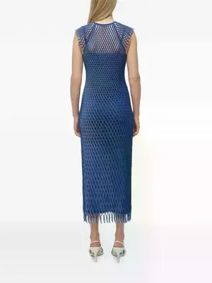 Simkhai Faylen Open-weave Midi Dress