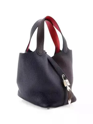 Hermès Picotin Lock Bag Pm Tricolor Clemence Bucket Bag