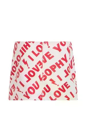 Philosophy Di Lorenzo Serafini Logo Print A-line Mini Skirt