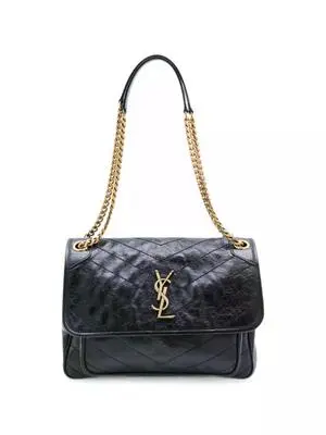 Saint Laurent Niki Medium In Vintage Leather - Black