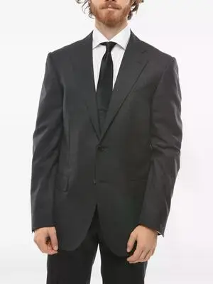 Corneliani Single-breasted Flap-pocket Blazer - Grey