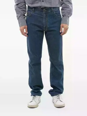Corneliani Contrasting-stitch Regular-fit Jeans - Blue