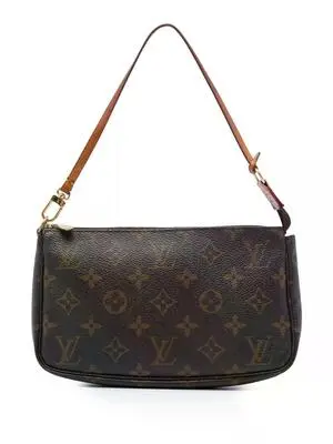 LOUIS VUITTON 2000 Monogram Pochette Accessoires Shoulder Bag - Brown