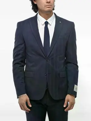 Corneliani Single-breasted Wool Suit - Blue