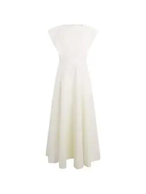 Philosophy Di Lorenzo Serafini Scalloped Sleeveless Midi Dress - Neutrals