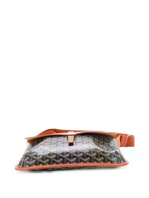 Goyard Coursier Messenger Bag In Coated Canvas And Leather - Brown