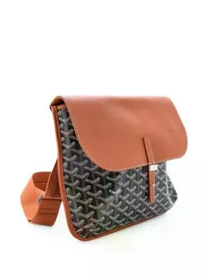 Goyard Coursier Messenger Bag In Coated Canvas And Leather - Brown